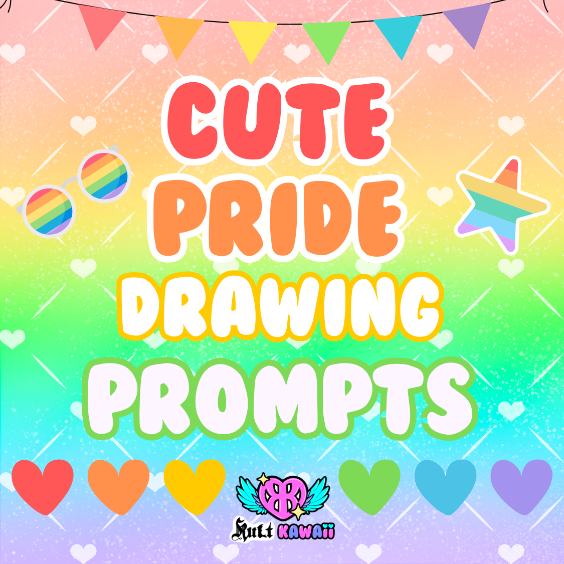 2025 Pride Drawing Prompts - Kult Kawaii